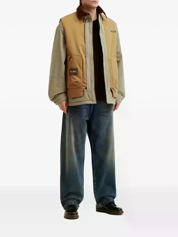 Izzue Corduroy-collar Layered Jacket