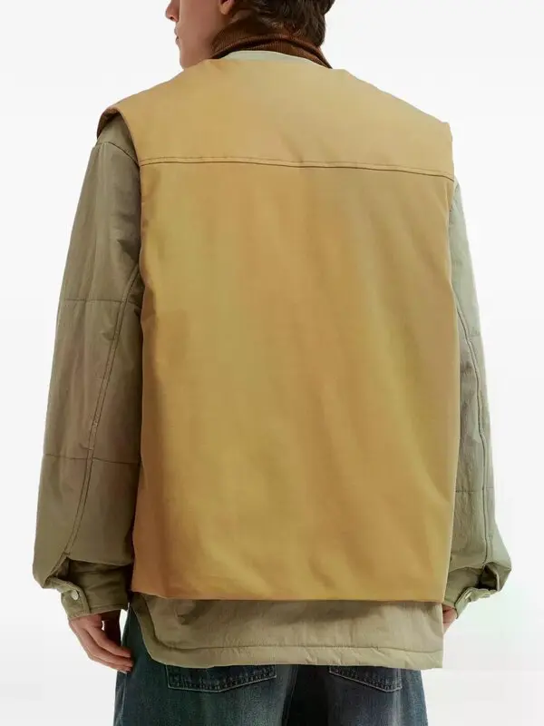 Izzue Corduroy-collar Layered Jacket