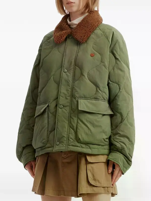 CHOCOOLATE Quilted Faux-shearling-collar Jacket