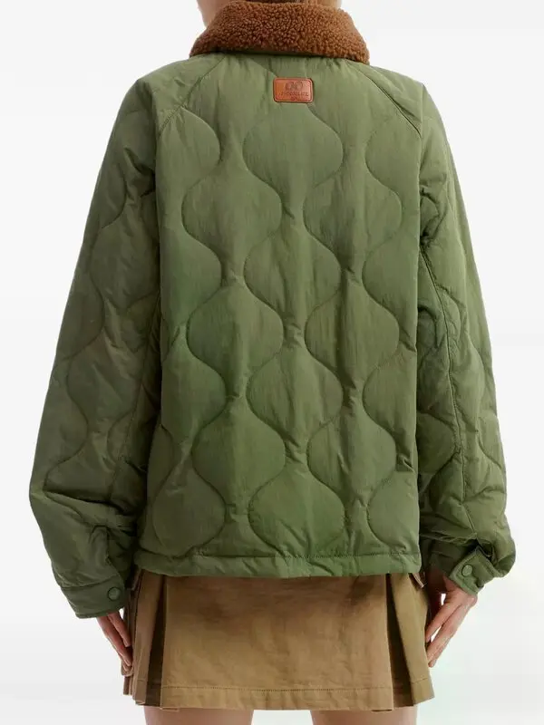 CHOCOOLATE Quilted Faux-shearling-collar Jacket