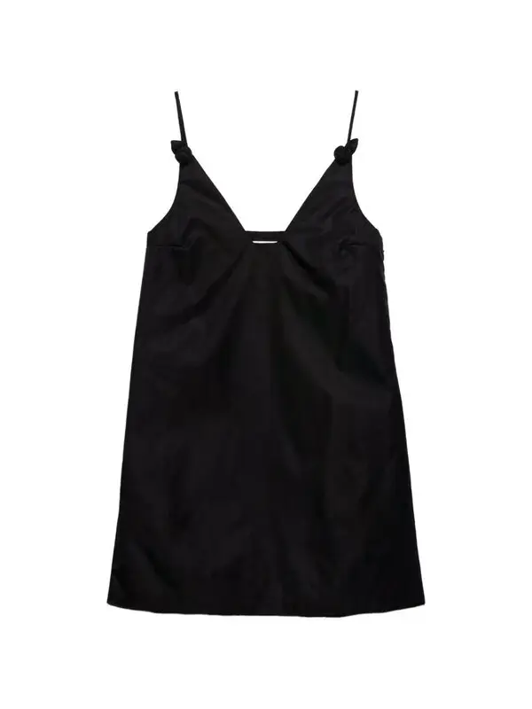 Prada Re-nylon Mini-dress With Floral Appliqués