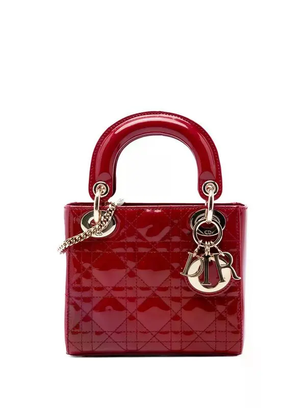 Dior 2018 Mini Patent Cannage Lady Satchel