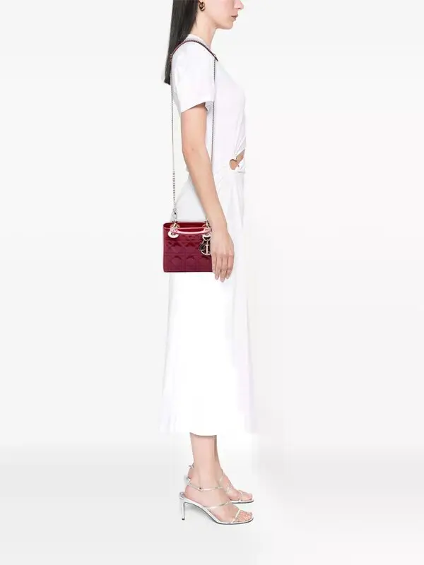 Dior 2018 Mini Patent Cannage Lady Satchel