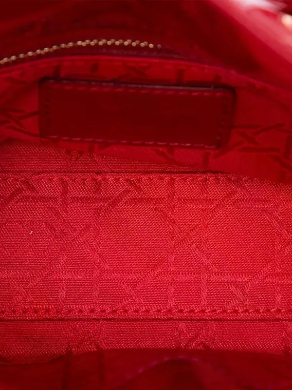 Dior 2018 Mini Patent Cannage Lady Satchel