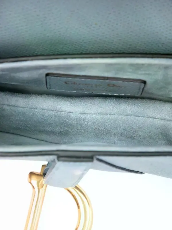 Dior 2019 Mini Grained Calfskin Saddle Bag Satchel