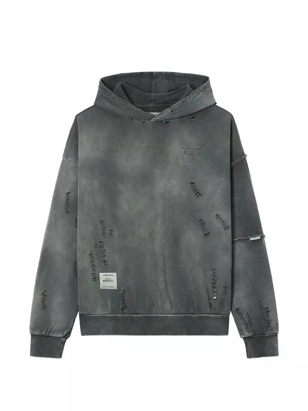 MUSIUM DIV. Distressed Patchwork Hoodie
