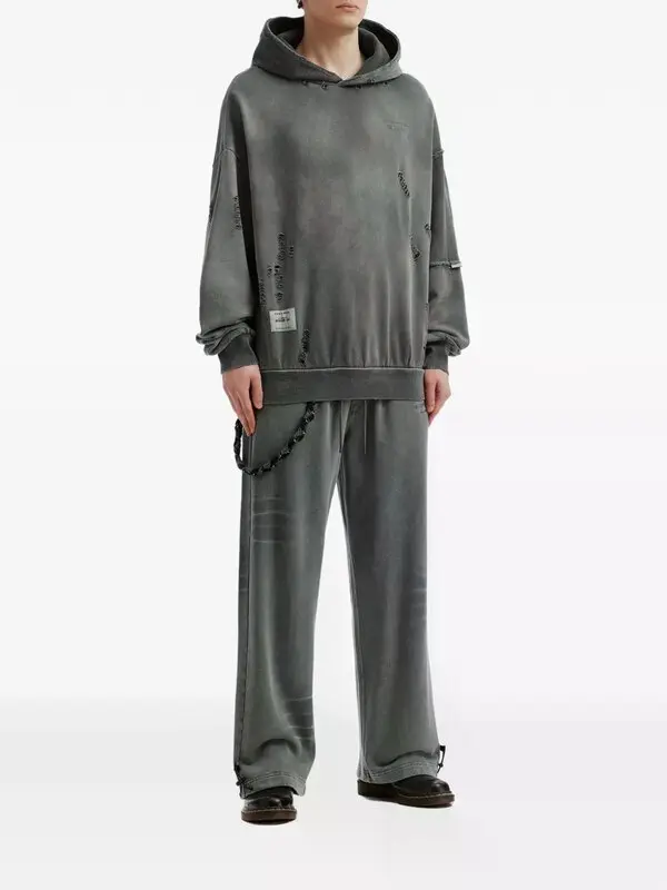 MUSIUM DIV. Distressed Patchwork Hoodie