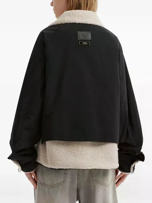 MUSIUM DIV. Fleece-texture Trim Layered Jacket