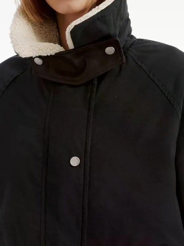 MUSIUM DIV. Fleece-texture Trim Layered Jacket