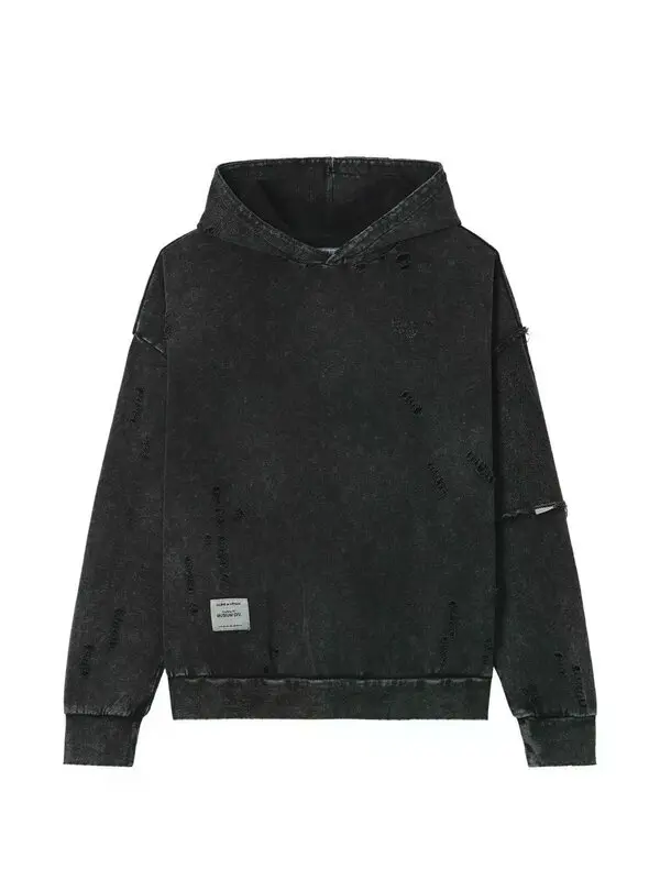 MUSIUM DIV. Distressed Patchwork Hoodie