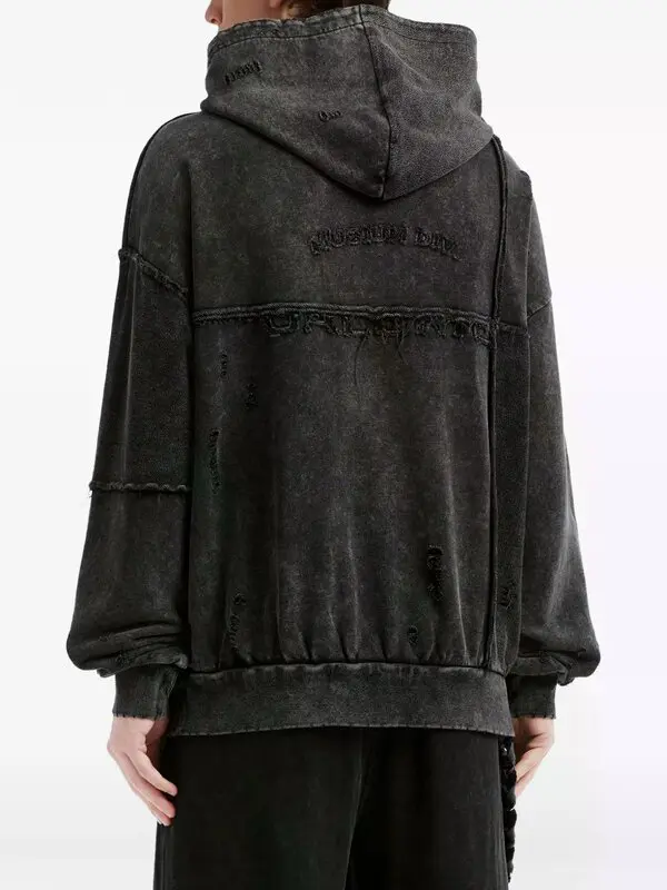 MUSIUM DIV. Distressed Patchwork Hoodie