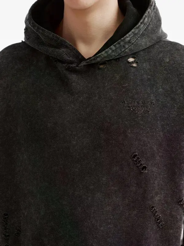 MUSIUM DIV. Distressed Patchwork Hoodie