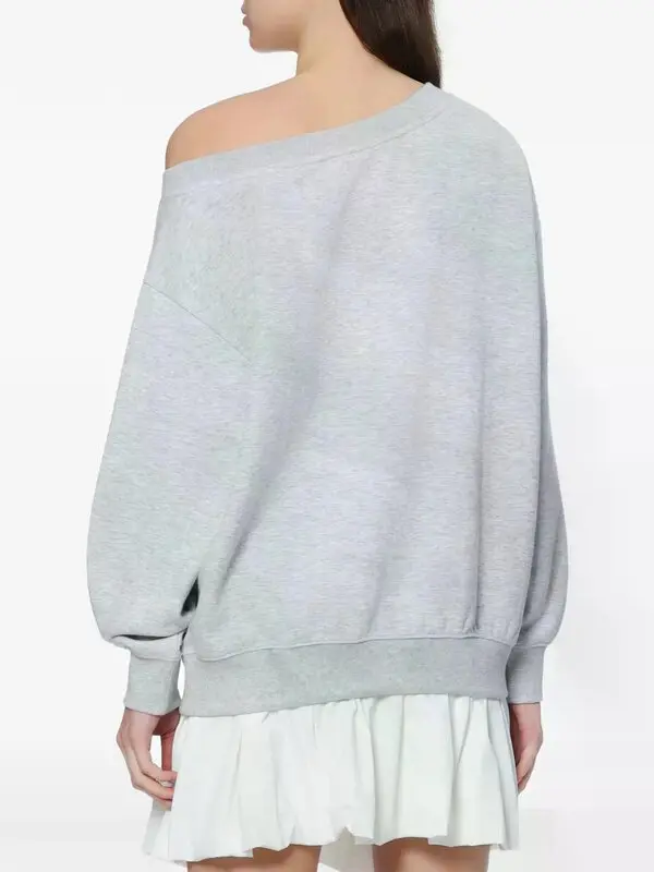 AAPE BY *A BATHING APE Off-shoulder Logo-print Sweatshirt