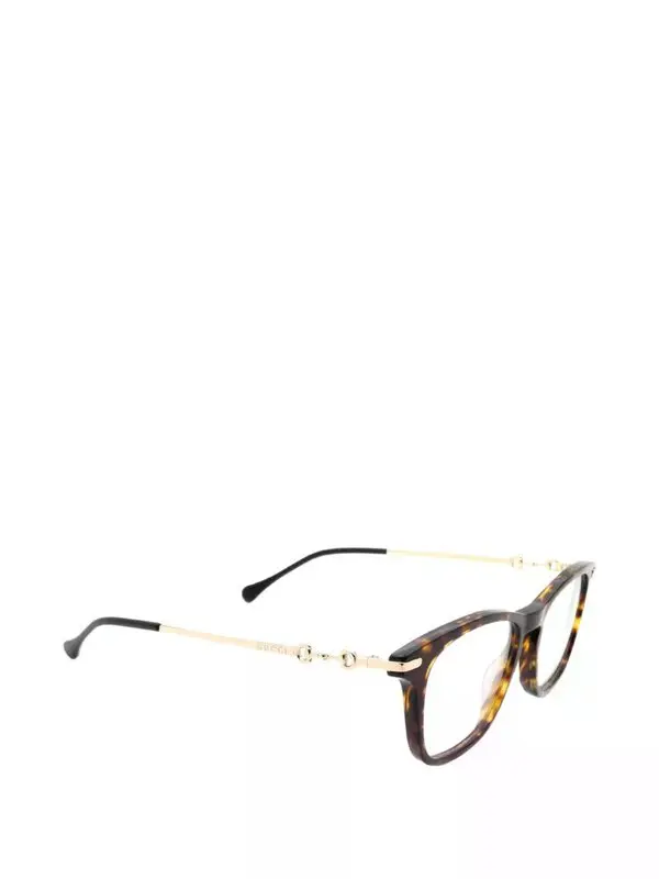 Gucci Horsebit Tortoiseshell-effect Glasses