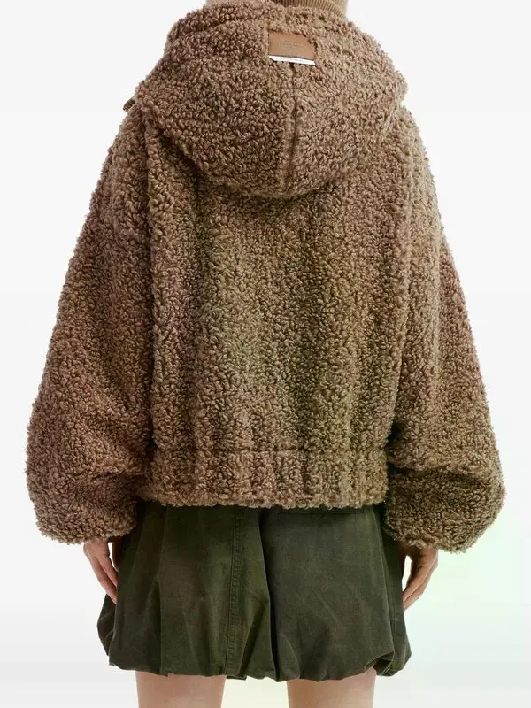 MUSIUM DIV. Fleece-texture Hooded Jacket