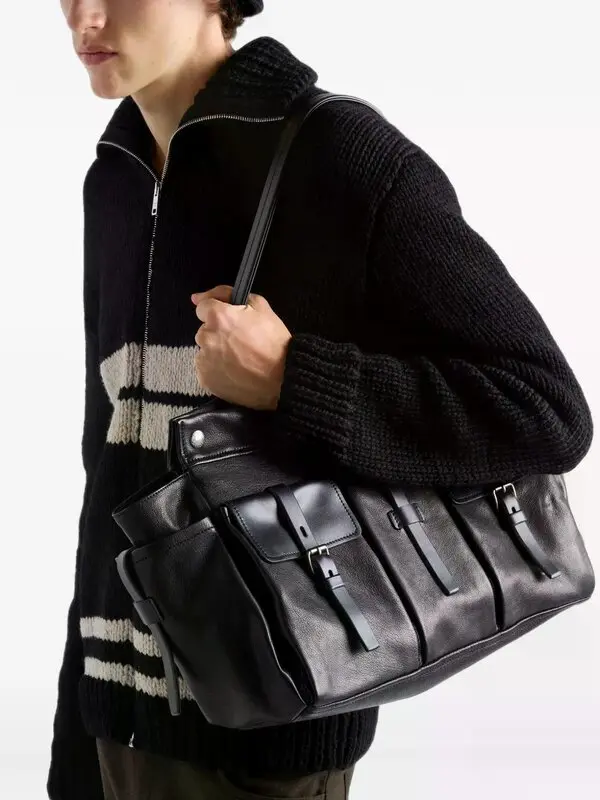 Prada Route Leather Tote Bag