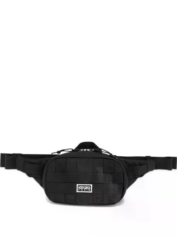 Kenzo Explorer Logo-patch Woven Belt Bag - Black