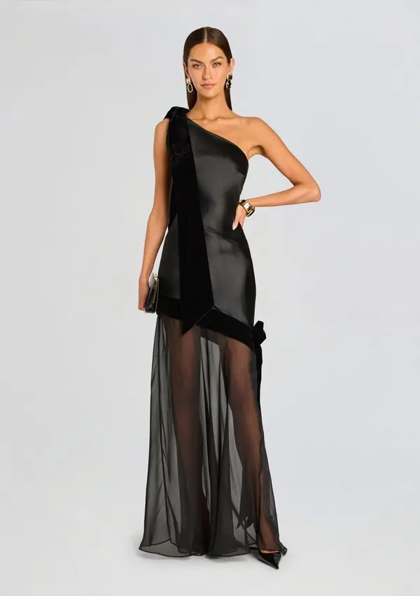 Retrofete Colma Satin Dress - Black