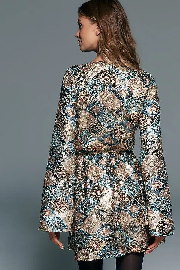 Avec Les Filles Sequin Mini Dress