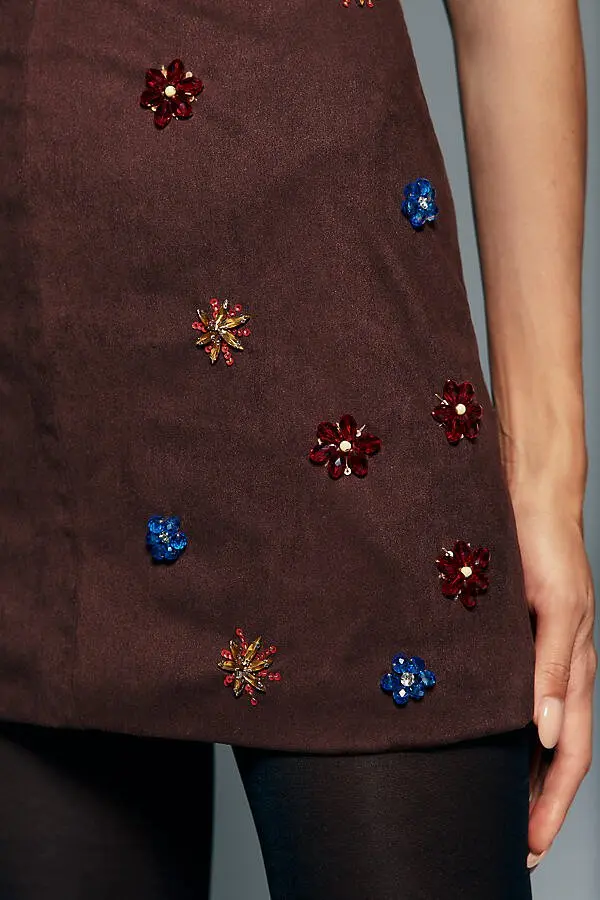 Avec Les Filles Strapless Gemstone Mi Dress