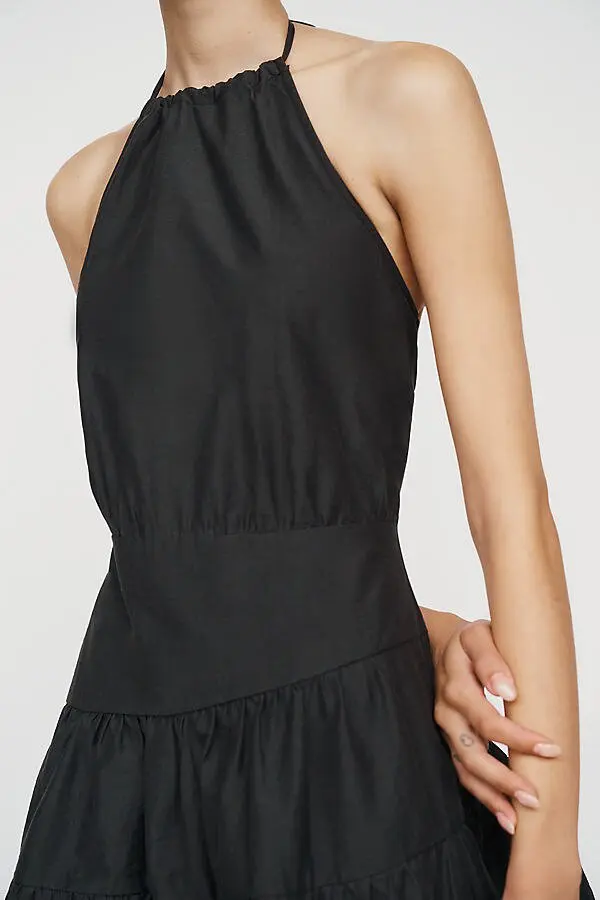 Anthropologie Halter Mi Dress - Black