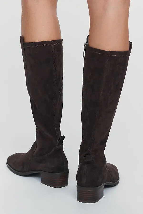 SILENT D Oreos Tall Block Heel Boots - Chocolate