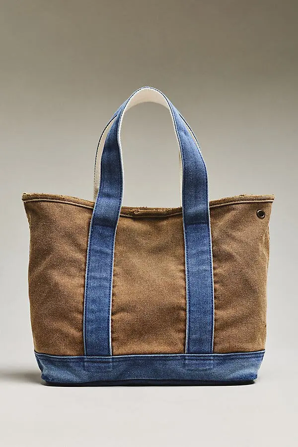 WYETH Newport 100% Cotton Canvas Tote - Chocolate