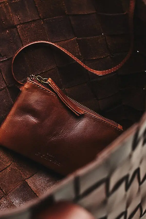 WYETH Frankie Woven Leather Tote Bag