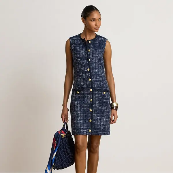 Ralph Lauren Bouclé Sleeveless Shift Dress