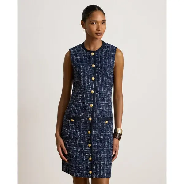 Ralph Lauren Bouclé Sleeveless Shift Dress