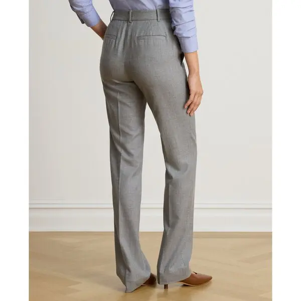 Ralph Lauren Mélange Wool Twill Straight Pant