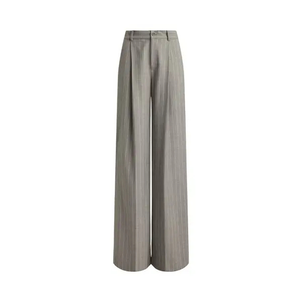 Ralph Lauren Pinstripe Twill Wide-leg Pant