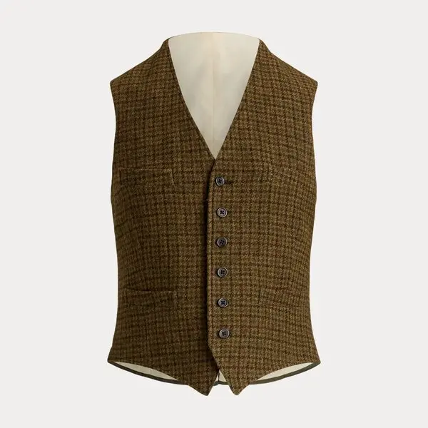 Ralph Lauren Plaid Tweed Vest