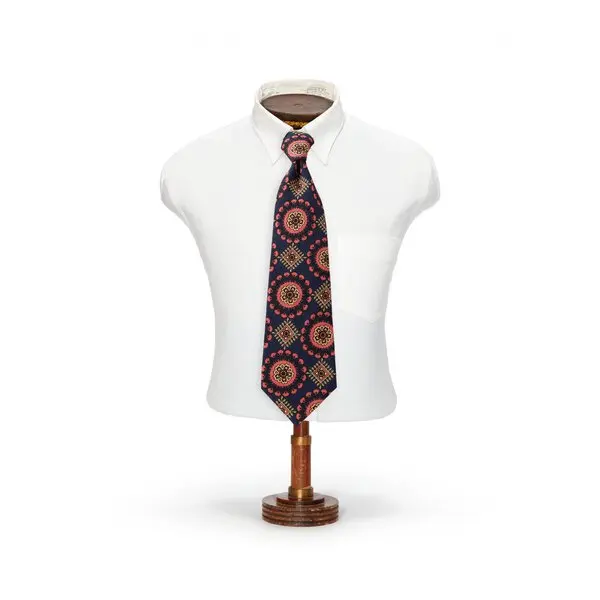 Ralph Lauren Handmade Medallion Wool Challis Tie