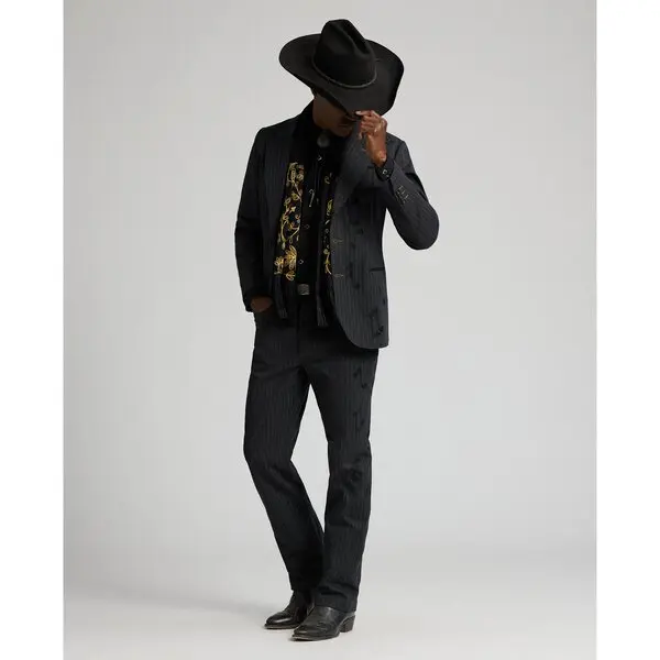 Ralph Lauren Unconstructed Pinstripe Denim Sport Coat