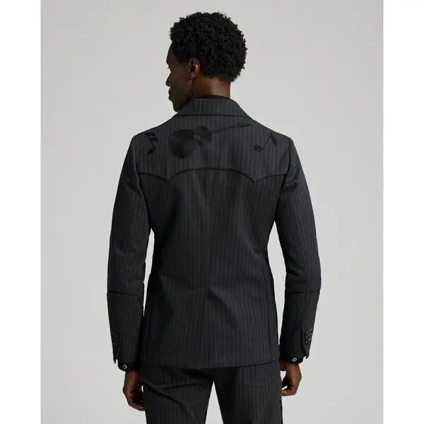 Ralph Lauren Unconstructed Pinstripe Denim Sport Coat