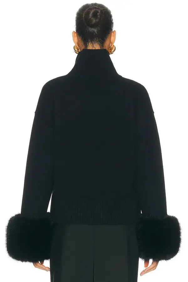 EAVES X Blake Evin Marcia Fur Trim Sweater