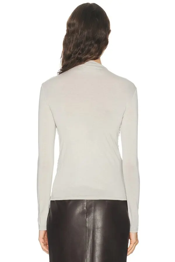 Enza Costa Fluid Viscose Jersey Twist Top In Grey