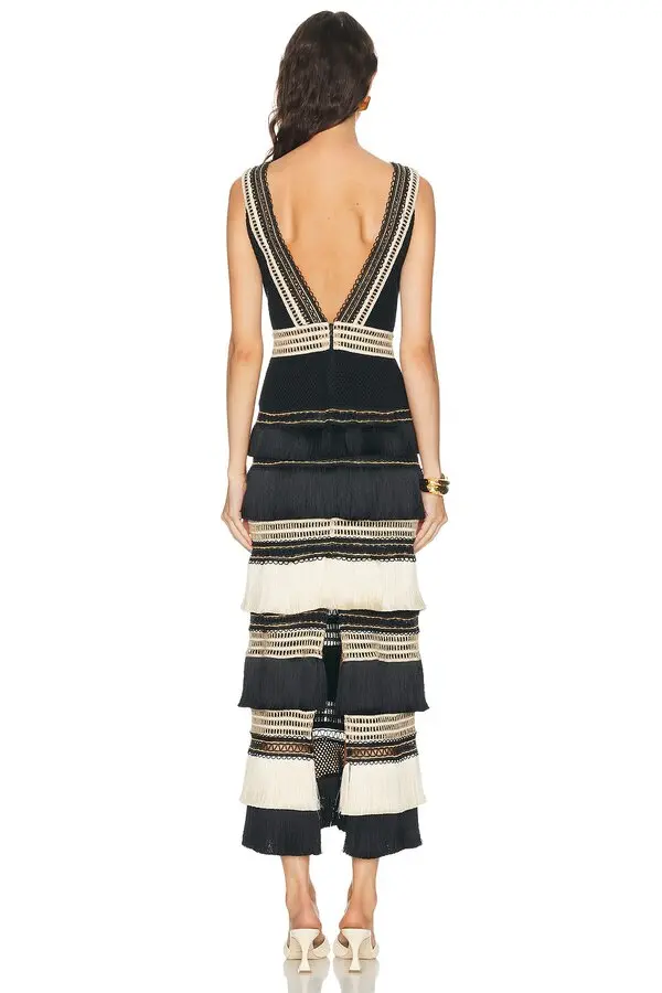 PatBO Rita Fringe Midi Dress
