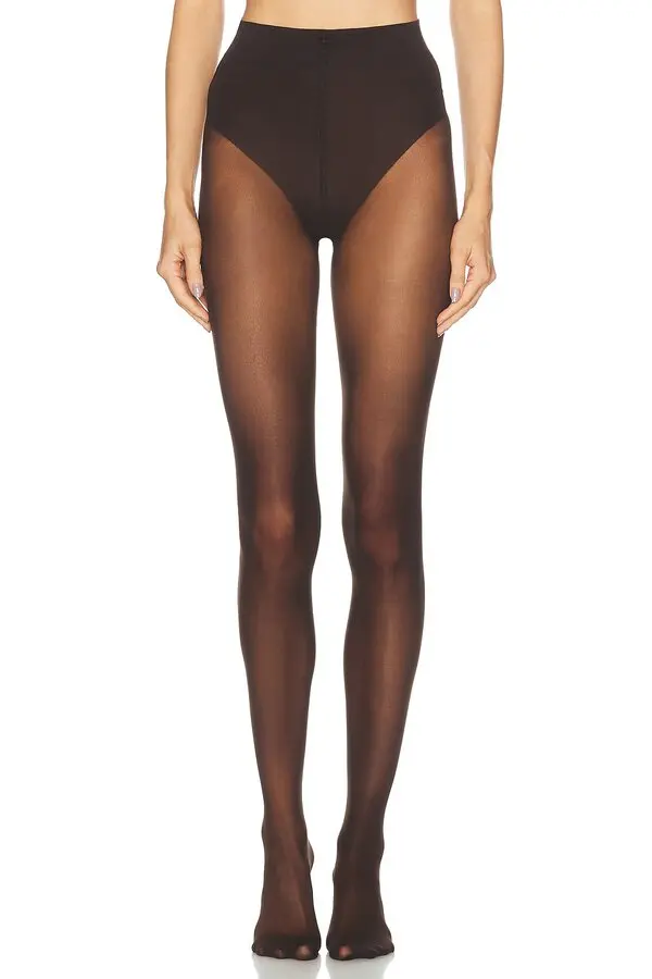 Swedish Stockings Amelia Shaping Top Tights In Brown