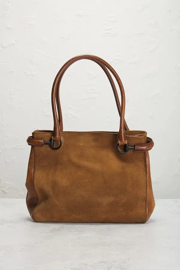 Gucci Suede Horsebit Handbag