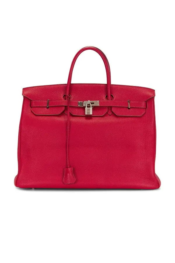 Hermès Togo Birkin 40 Handbag In Red