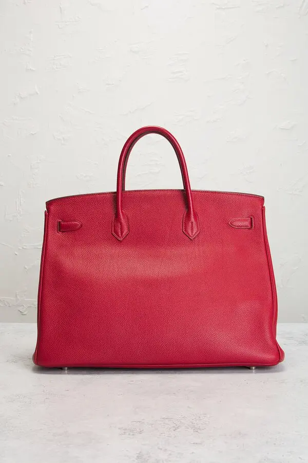 Hermès Togo Birkin 40 Handbag In Red