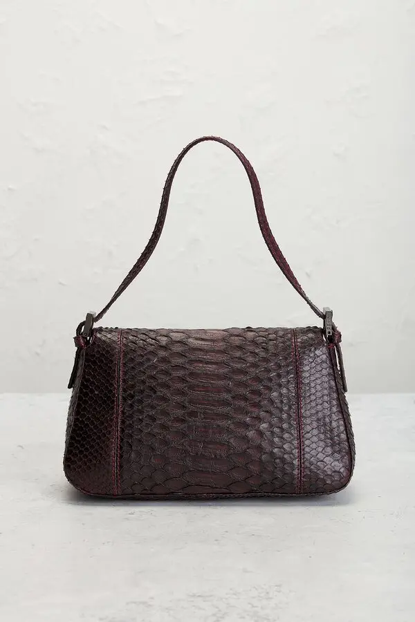 Fendi Vintage Python Baguette Shoulder Bag