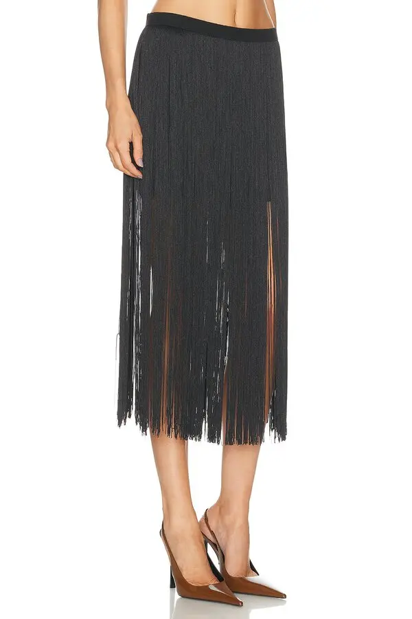 FRAME The Fringe Midi Skirt