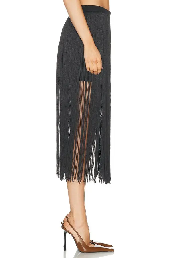 FRAME The Fringe Midi Skirt