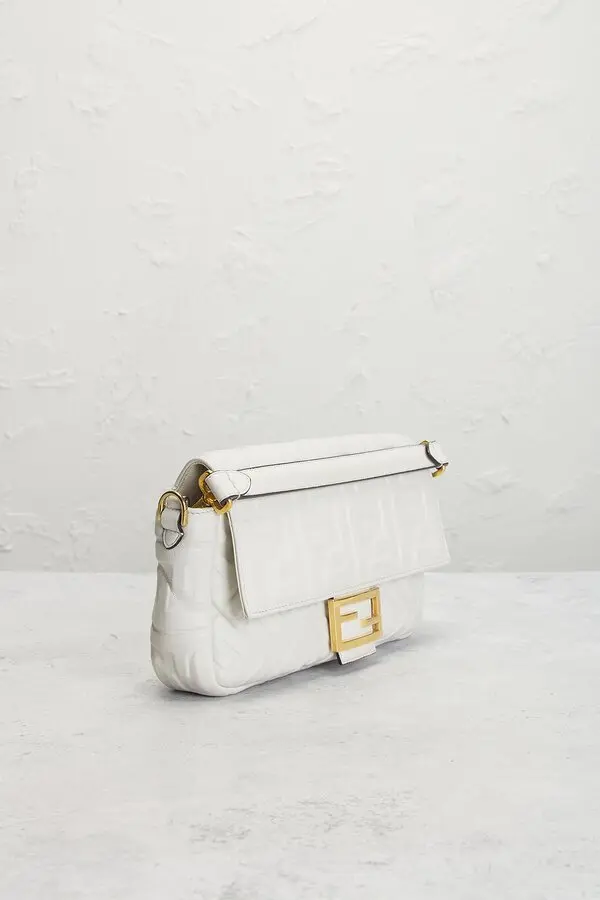 Fendi Nappa Embossed Ff 1974 Re-edition Baguette Shoulder Bag