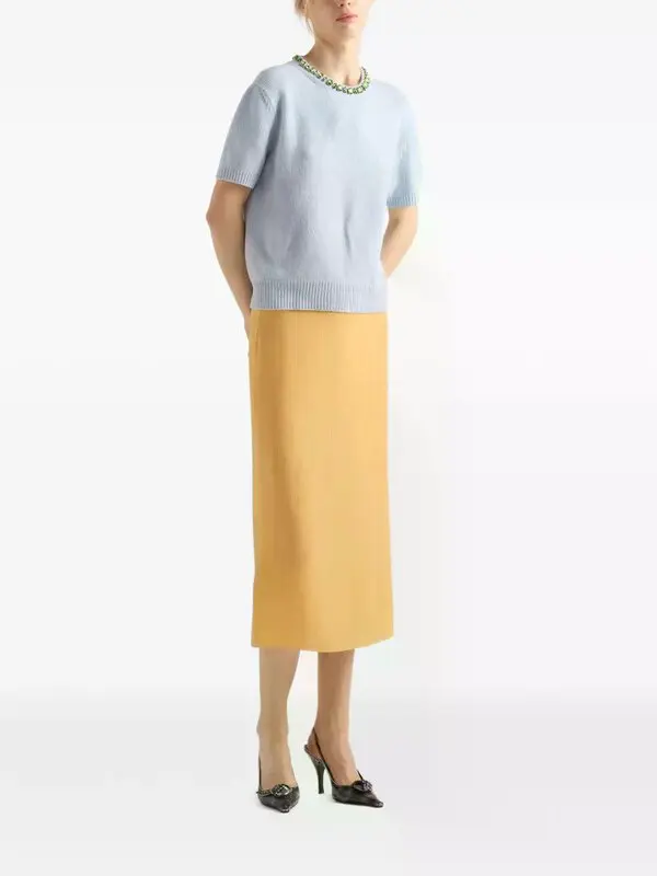 Prada Wool And Cashmere Crew-neck Sweater