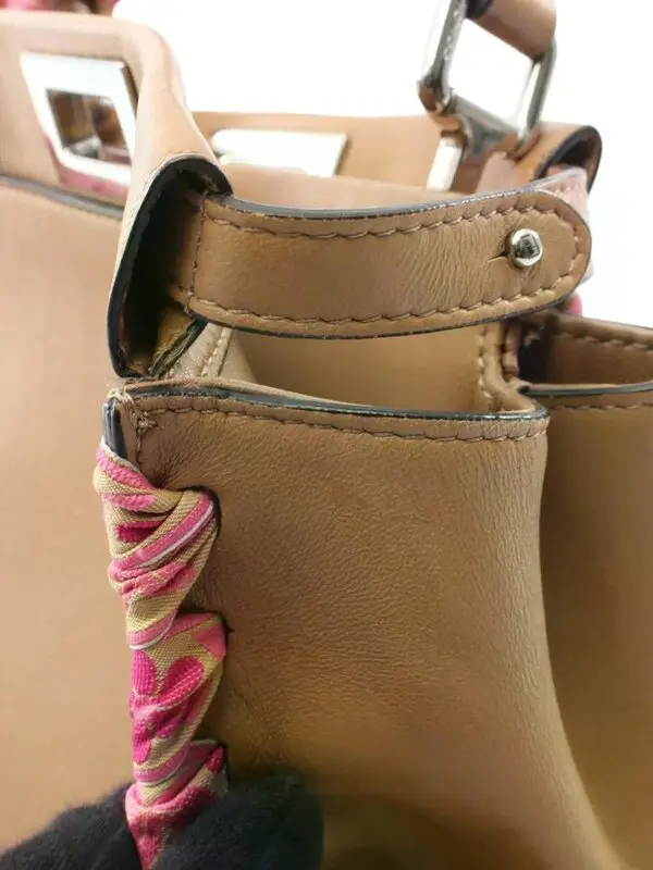 Fendi 2015-2017 Mini Ribbon Whipstitch Peekaboo Satchel