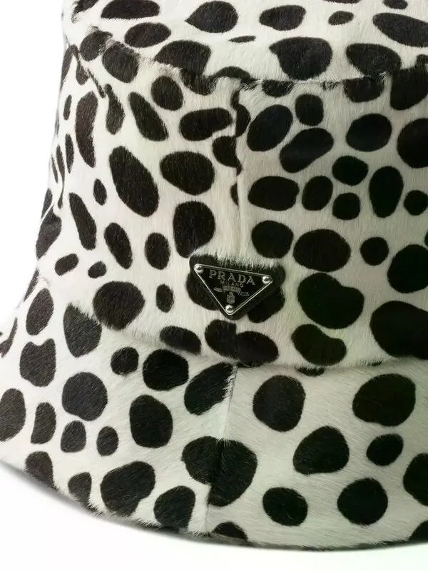 Prada Printed Calf Hair Bucket Hat